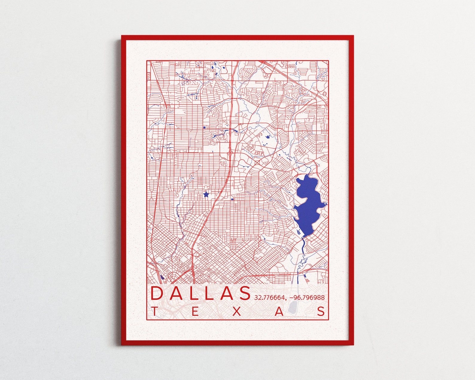 Highland University Park Dallas Texas Map Southern Methodist | Etsy