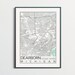 Dearborn City Map Print Poster Blue Green Dearborn Down River - Etsy