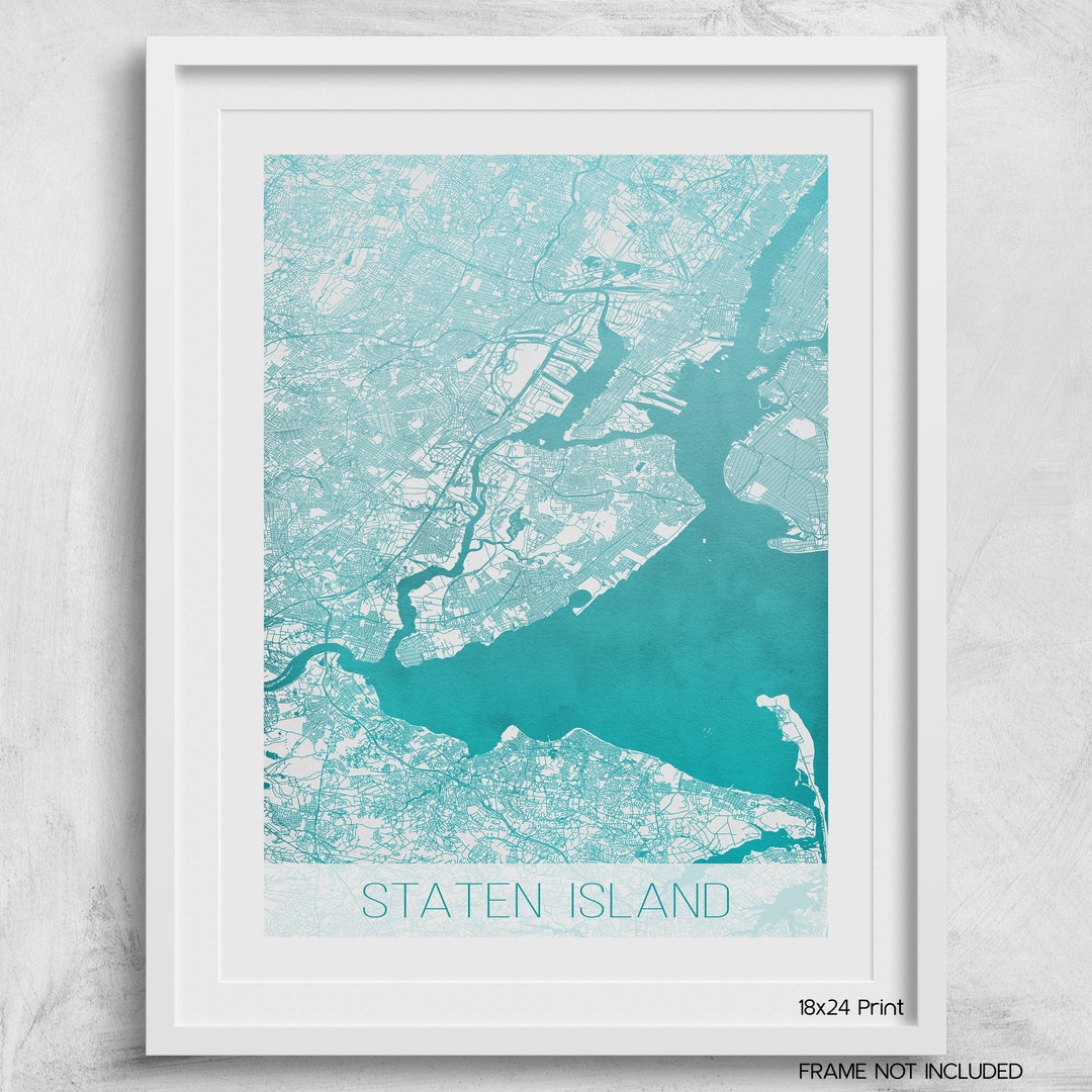 Staten Island New York City Print, City Map, City Map Poster, City Map ...