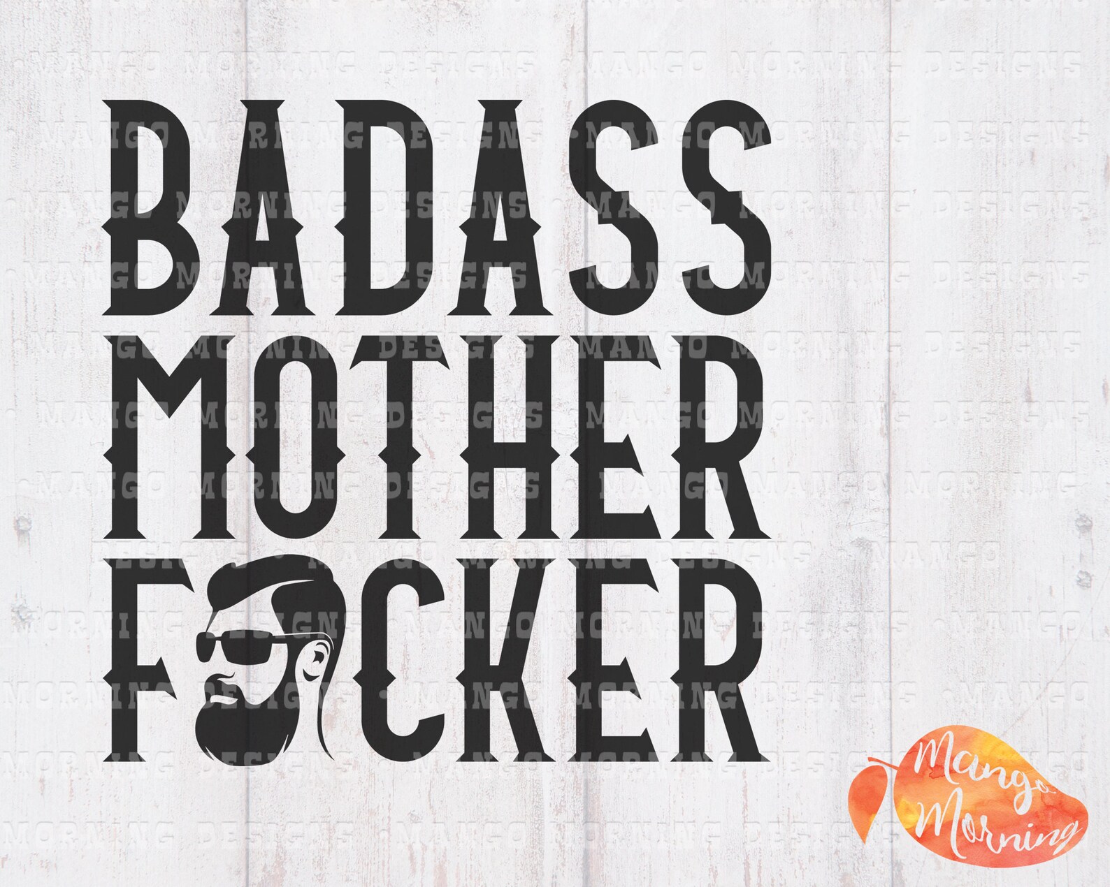 Badass Svg, Gifts for Men, Dad Svg, Bearded Dad, Gifts for Dad, Funny ...