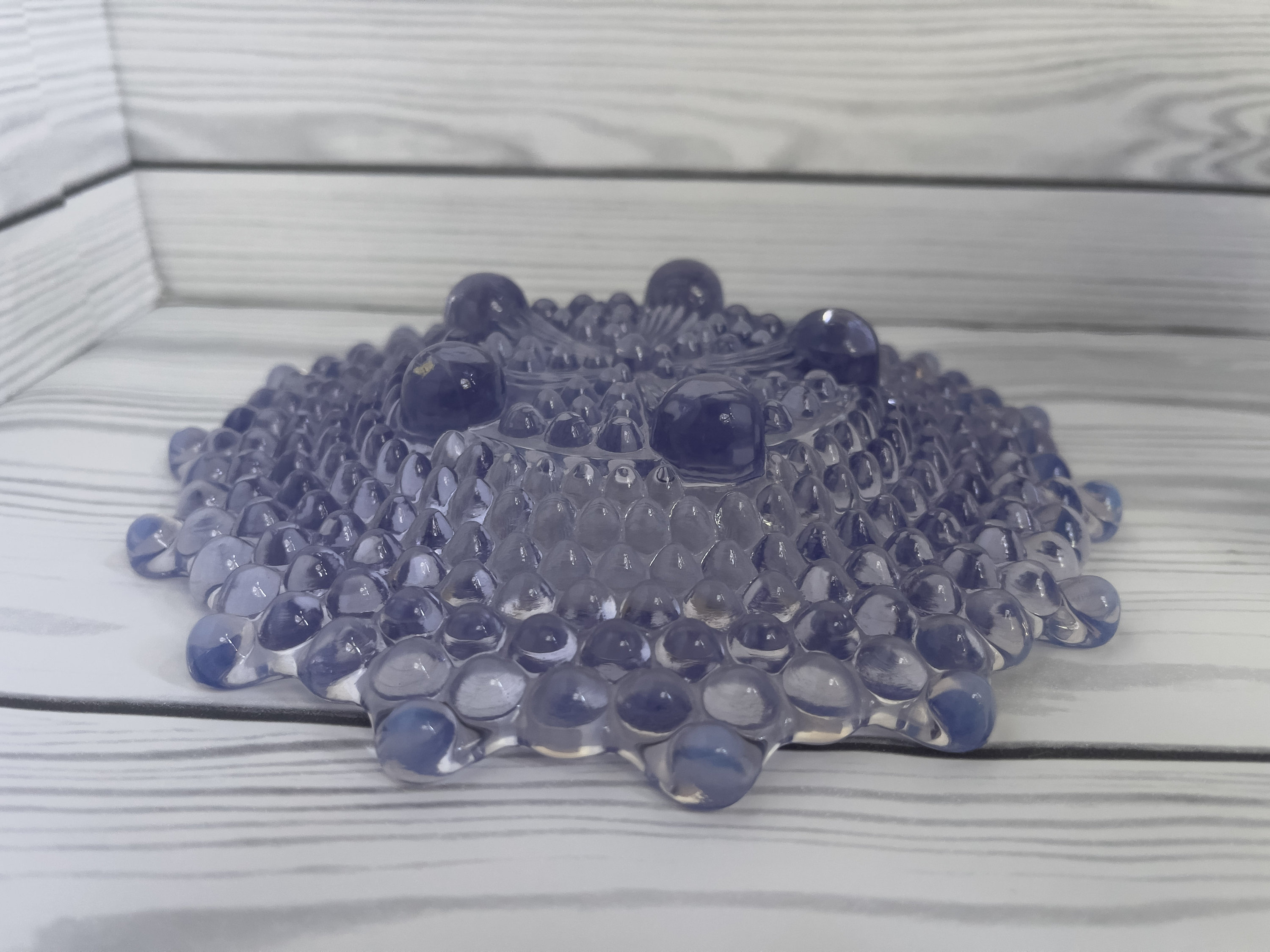 Westmoreland Butter/ Cheeseball Dish - Purple/ Blue Hobnail Pattern - Etsy
