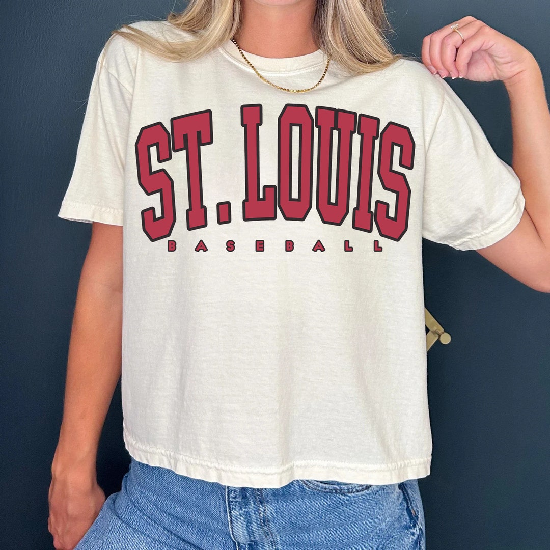 Vintage St. Louis Baseball Cropped Tshirt St. Louis Shirt Baseball T ...