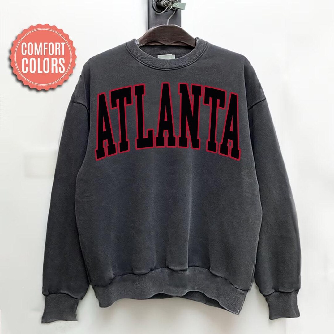 Comfort Colors Atlanta Football Sweatshirt, Atlanta Football Sweater ...