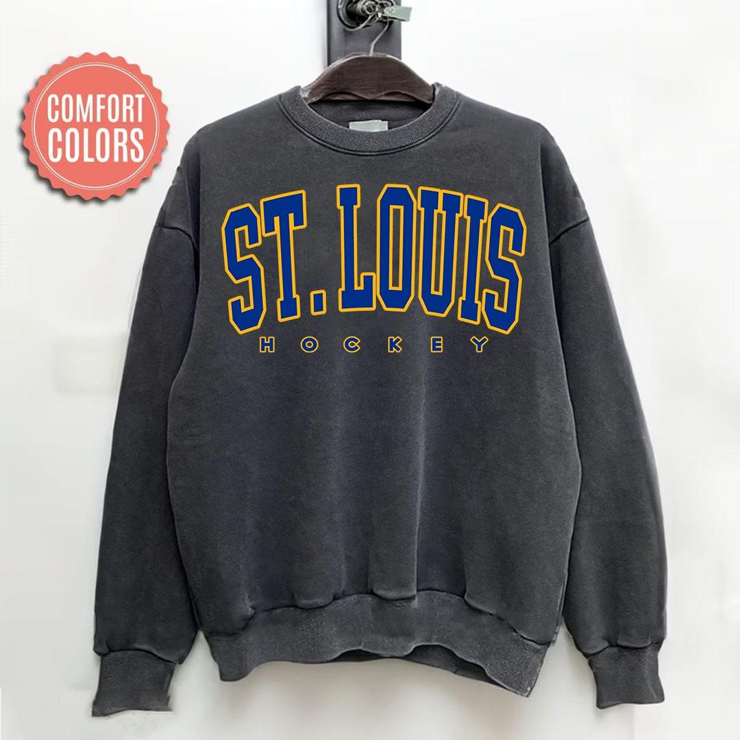 Comfort Colors St. Louis Hockey Sweatshirt, St. Louis Hockey Sweater ...