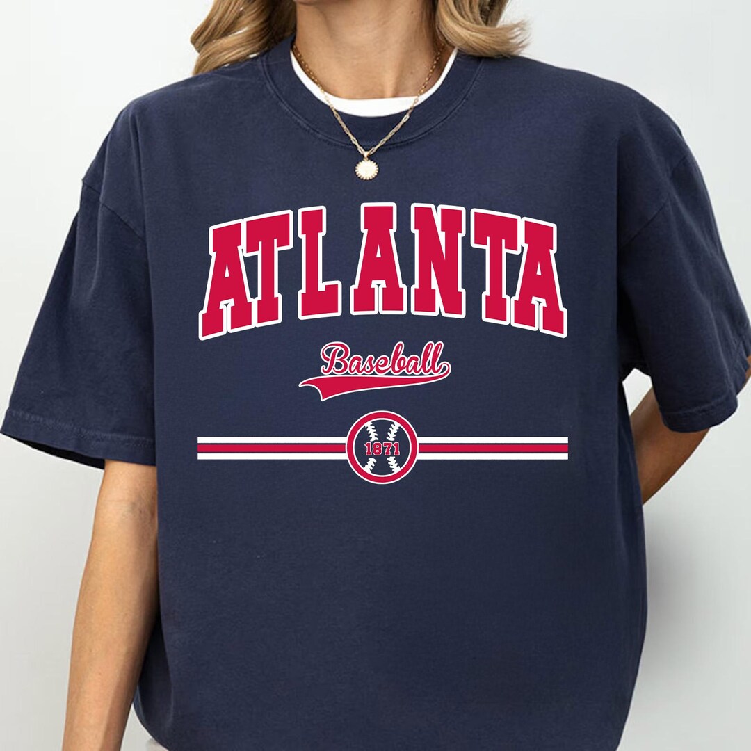 Vintage Atlanta Baseball Shirt, Comfort Colors®, Baseball Atlanta ...