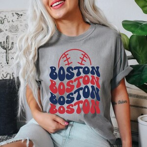Comfort Colors Boston Baseball Shirt, Boston Baseball Sweatshirt ...
