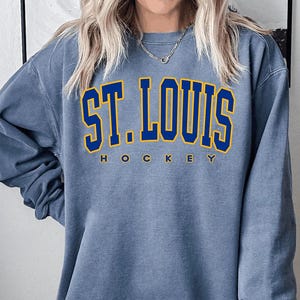 Comfort Colors St. Louis Hockey Sweatshirt, St. Louis Hockey Sweater ...