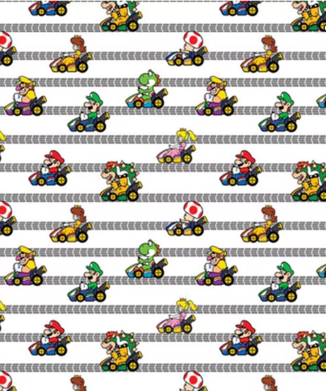Let's Play! Super Mario Racers Cotton Crib/toddler Bedding - Etsy