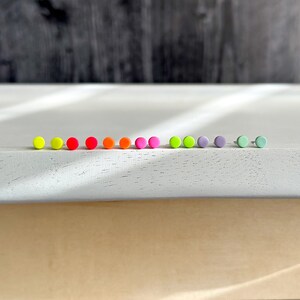 Build Your Own Stud Earring Set | Size 3mm| Colorful Neon Stud ...