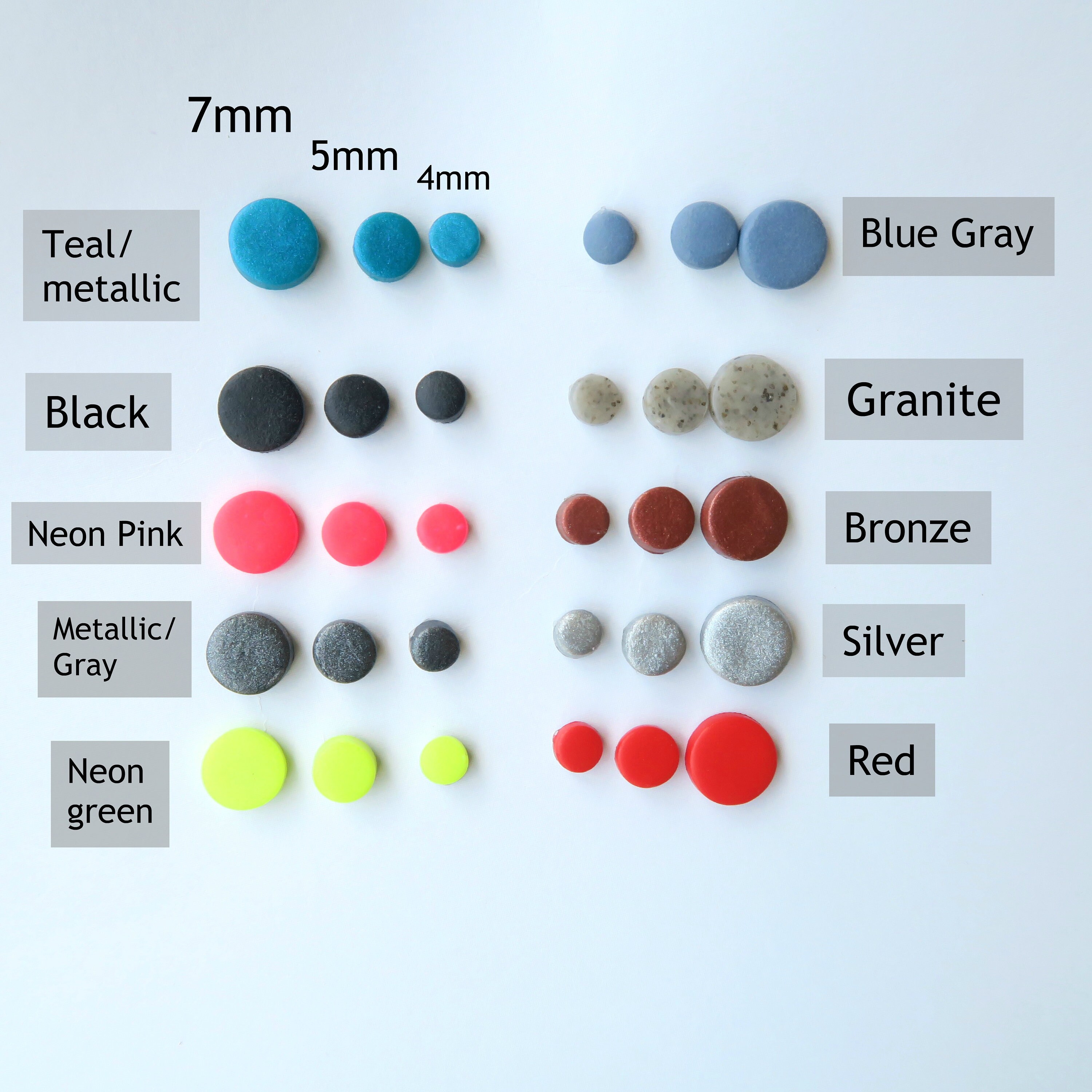 Neon Stud Earrings, Matte Black Studs Unisex, Men Studs Earrings ...