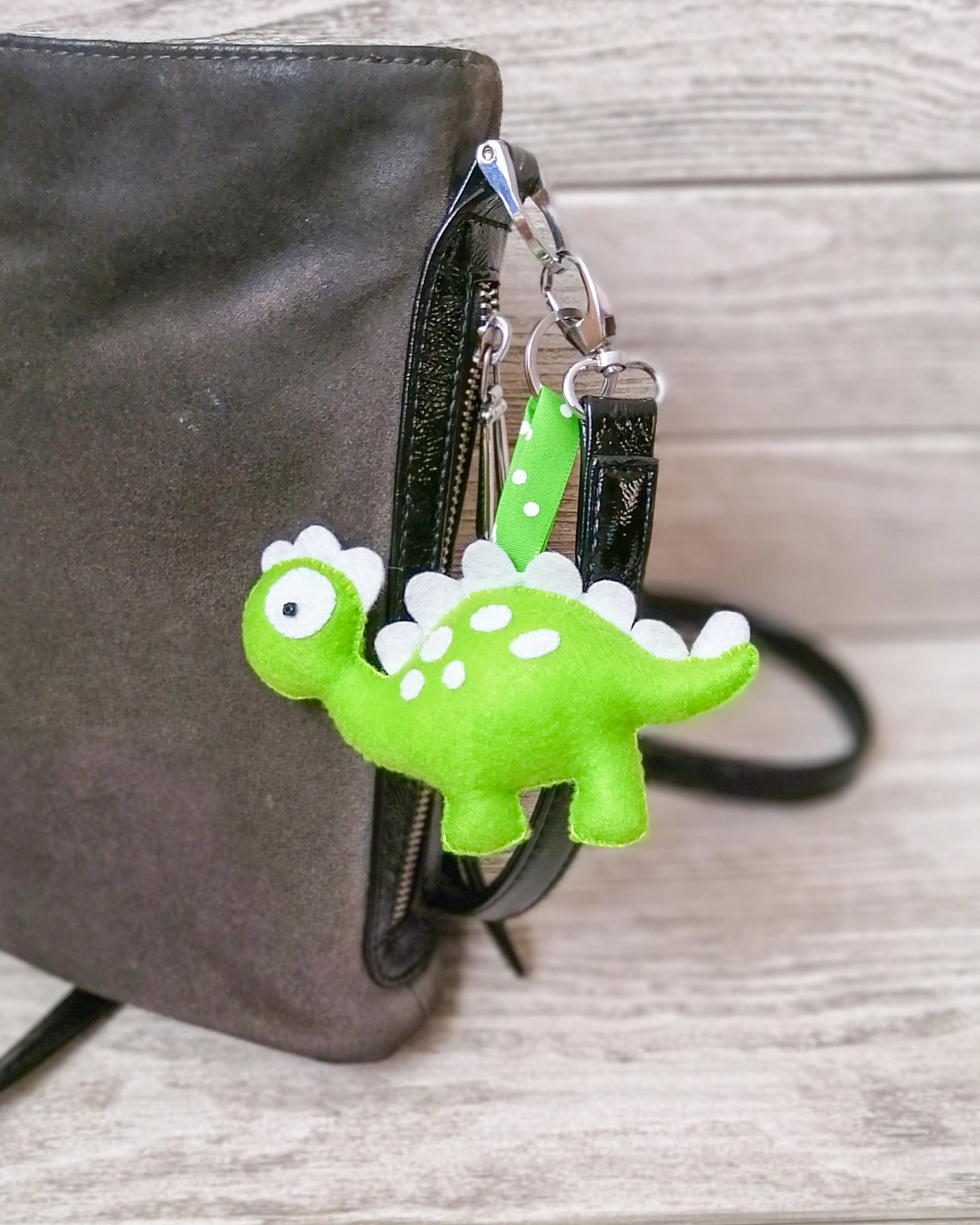 Felt Dinosaur keychain cute dino stegosaurus gifts stuffed | Etsy