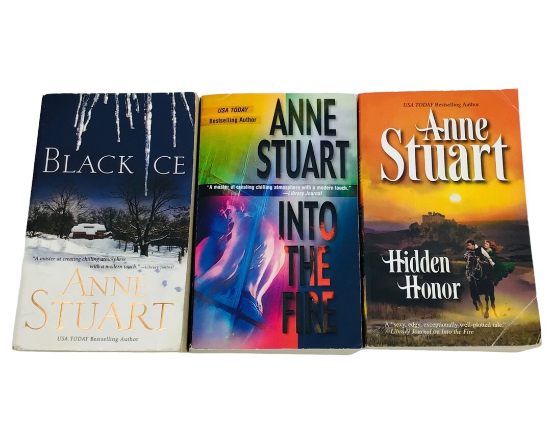 Anne Stuart Romance Thriller PB Book Lot 3 Black Ice Into the Fire ...
