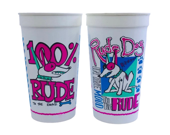Vintage 7 Eleven Rude Dog Big Gulp Cups Set of 2 1988 - Etsy