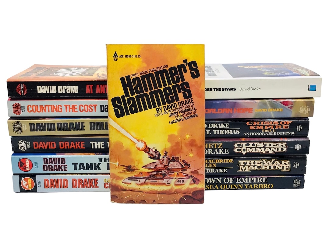 David Drake Hammers Slammers Series PB Book Lot of 13 mostly BAEN ...