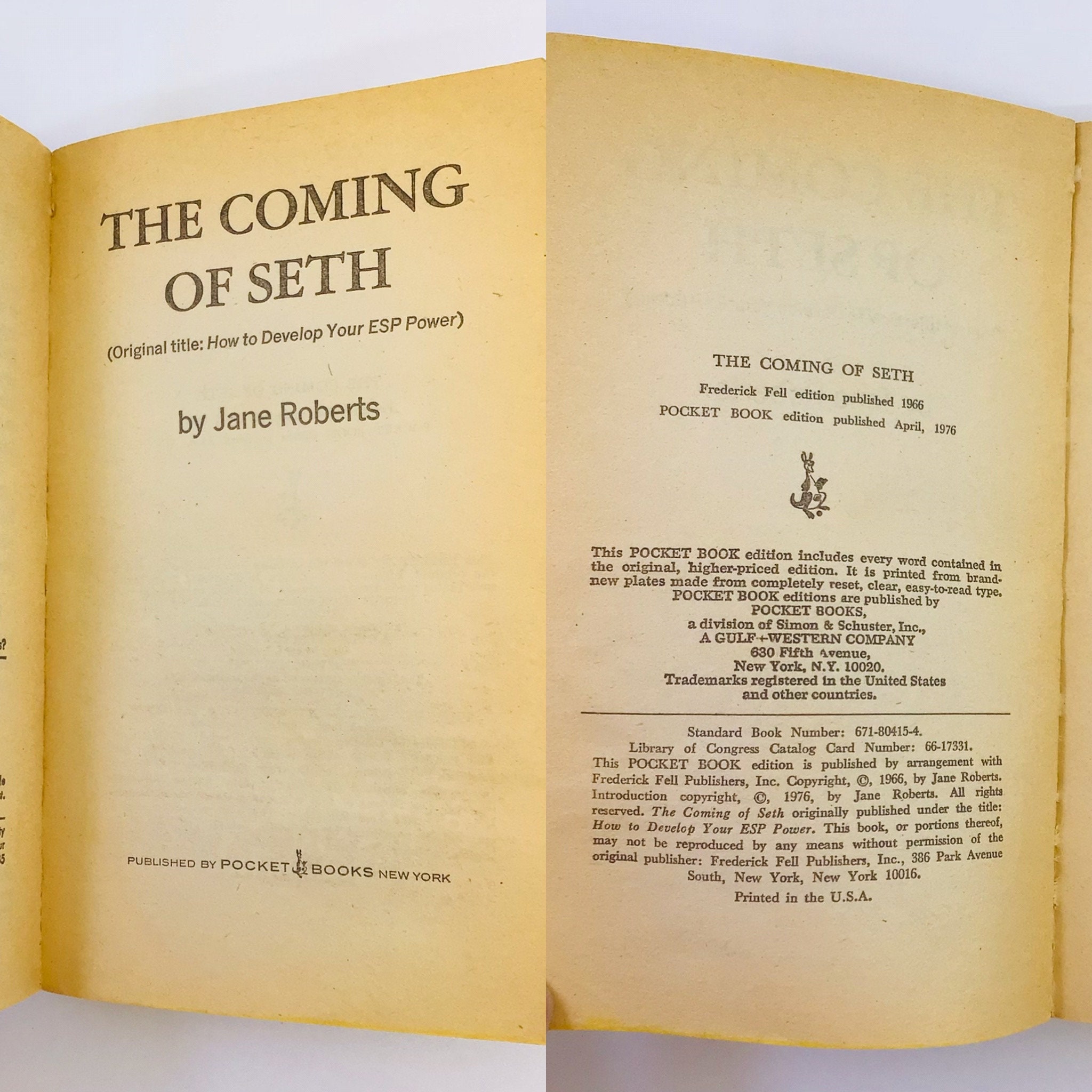 The Coming of Seth 1976 & the Seth Material 1978 by Jane - Etsy