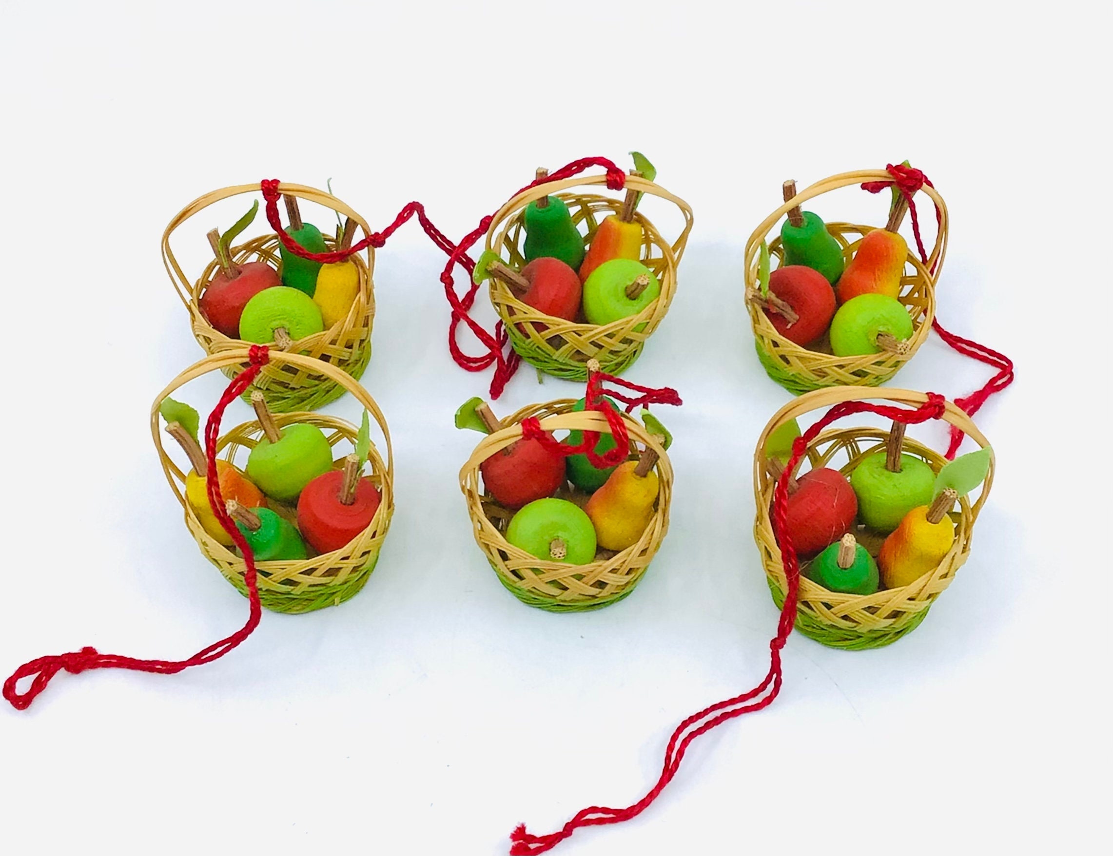 Miniature Wooden Apple Ornaments - Etsy