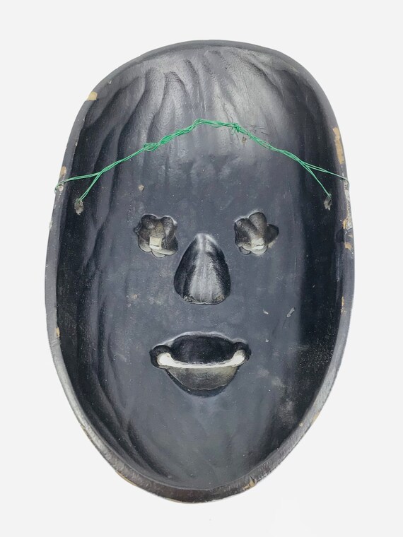 Vintage Wooden Japanese Noh Kabuki Mask Wall Hanging … - Gem