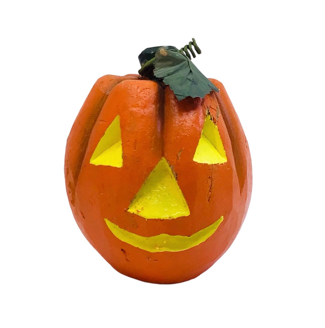 Vintage Halloween Coconut Shell Pumpkin Jack O Lantern Handcrafted ...