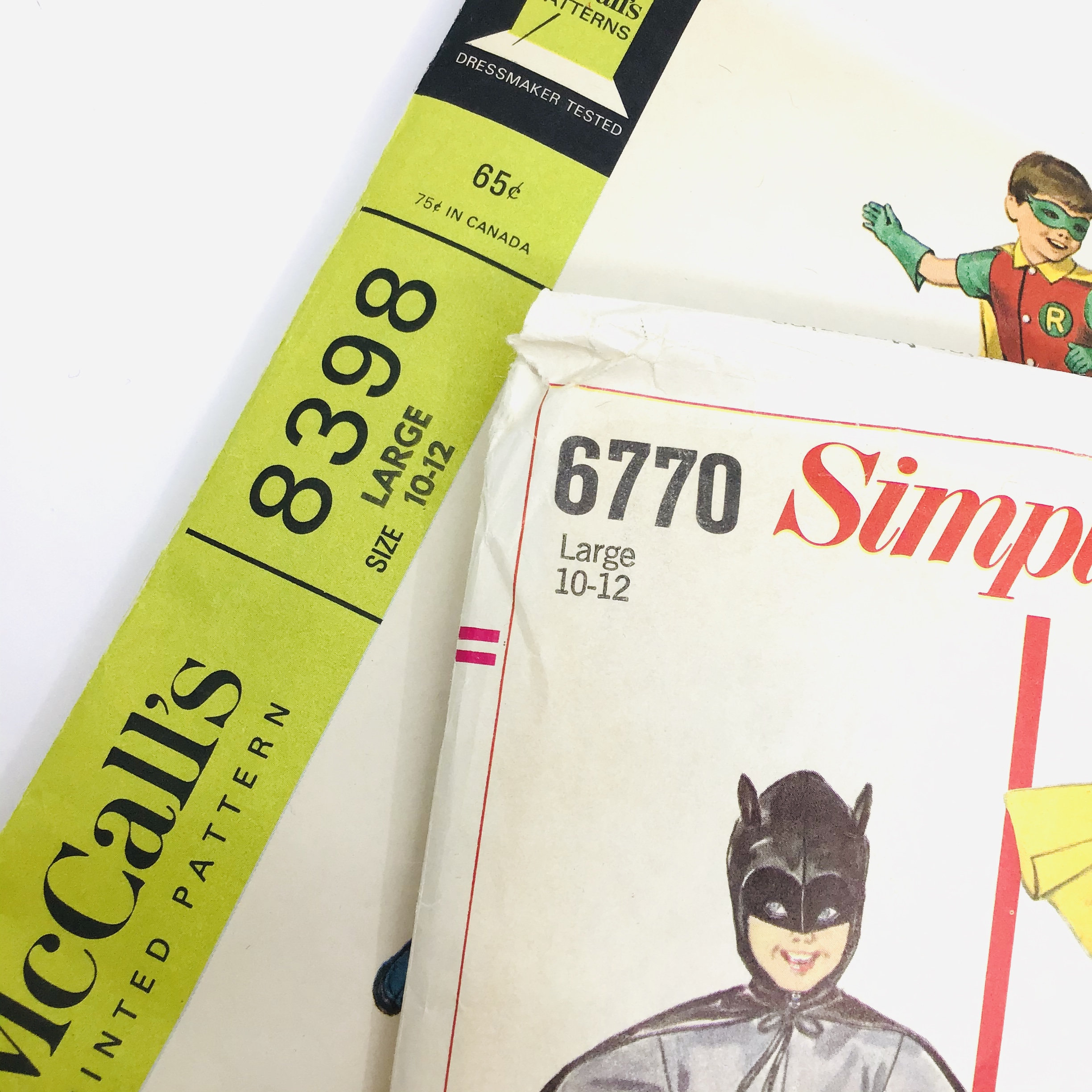 Superman Costume Pattern Rare Vintage Kids Batman Super Collectible ...