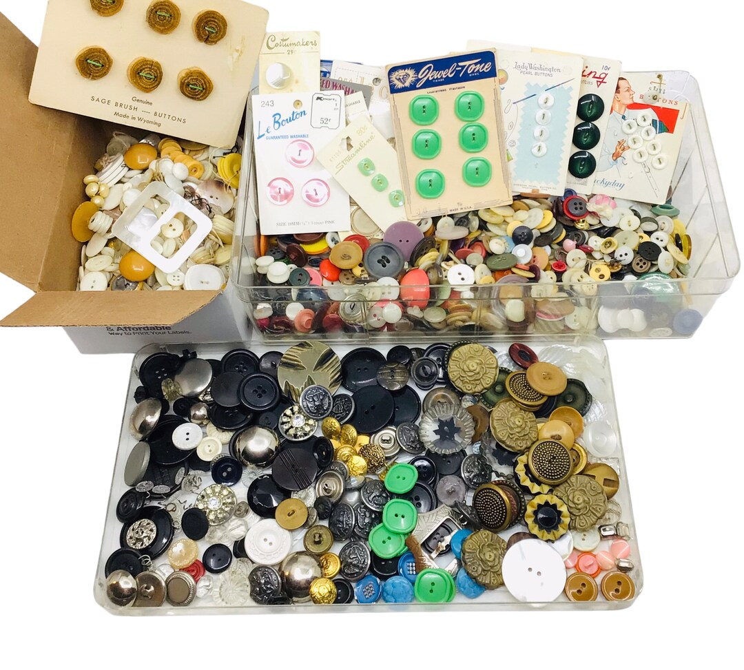 5lbs Vintage Button Lot Shabby Worn Crafting Upcycle Button Lot - Etsy