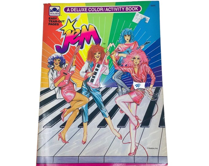 Vintage 1986 JEM & the Holograms Deluxe Coloring Activity Book UNUSED ...