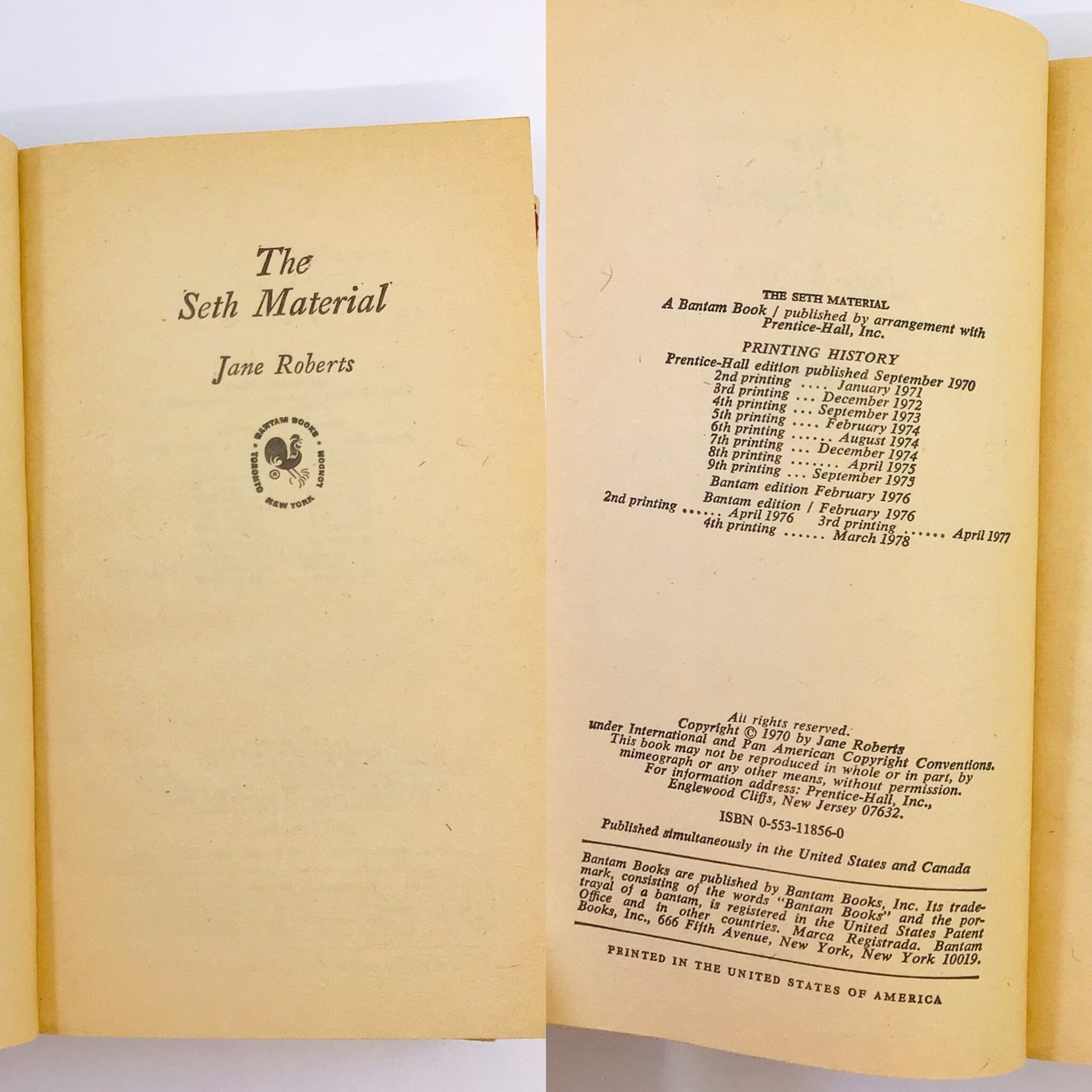 The Coming of Seth 1976 & the Seth Material 1978 by Jane - Etsy