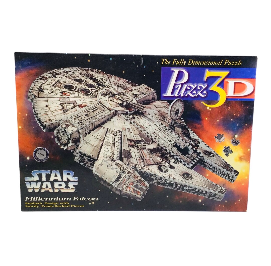 Puzz3d Star Wars Millennium Falcon 3D Puzzle Complete Unused 1995 ...