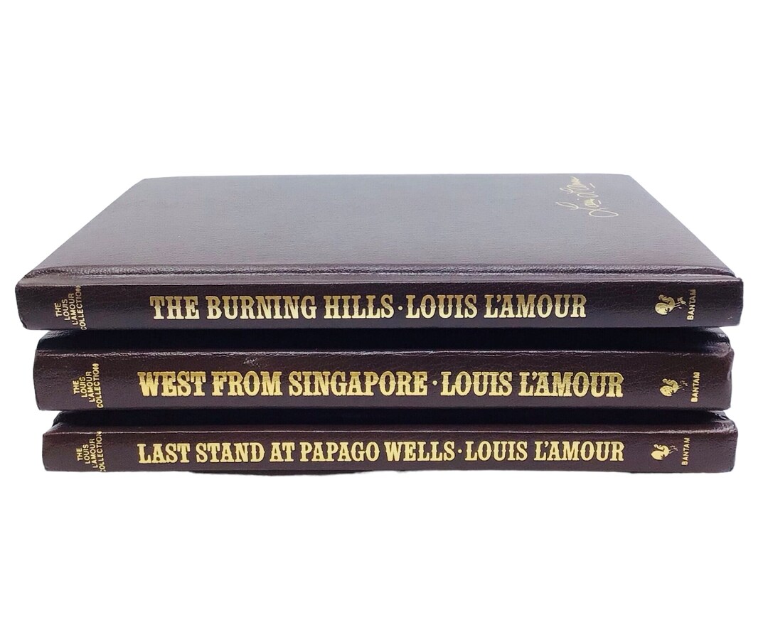 Vintage Louis Lamour Collection Leatherette Bantam Book Lot 3 the ...