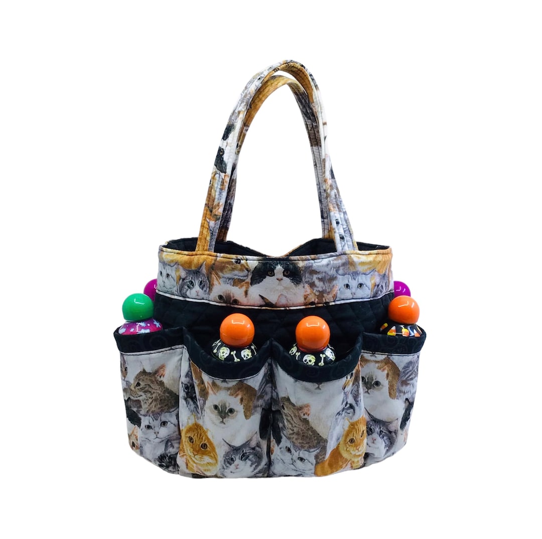 Kitty Cat Bingo Tote Bag W/ Dauber Dabber Pockets 24 Dabbers some Are ...