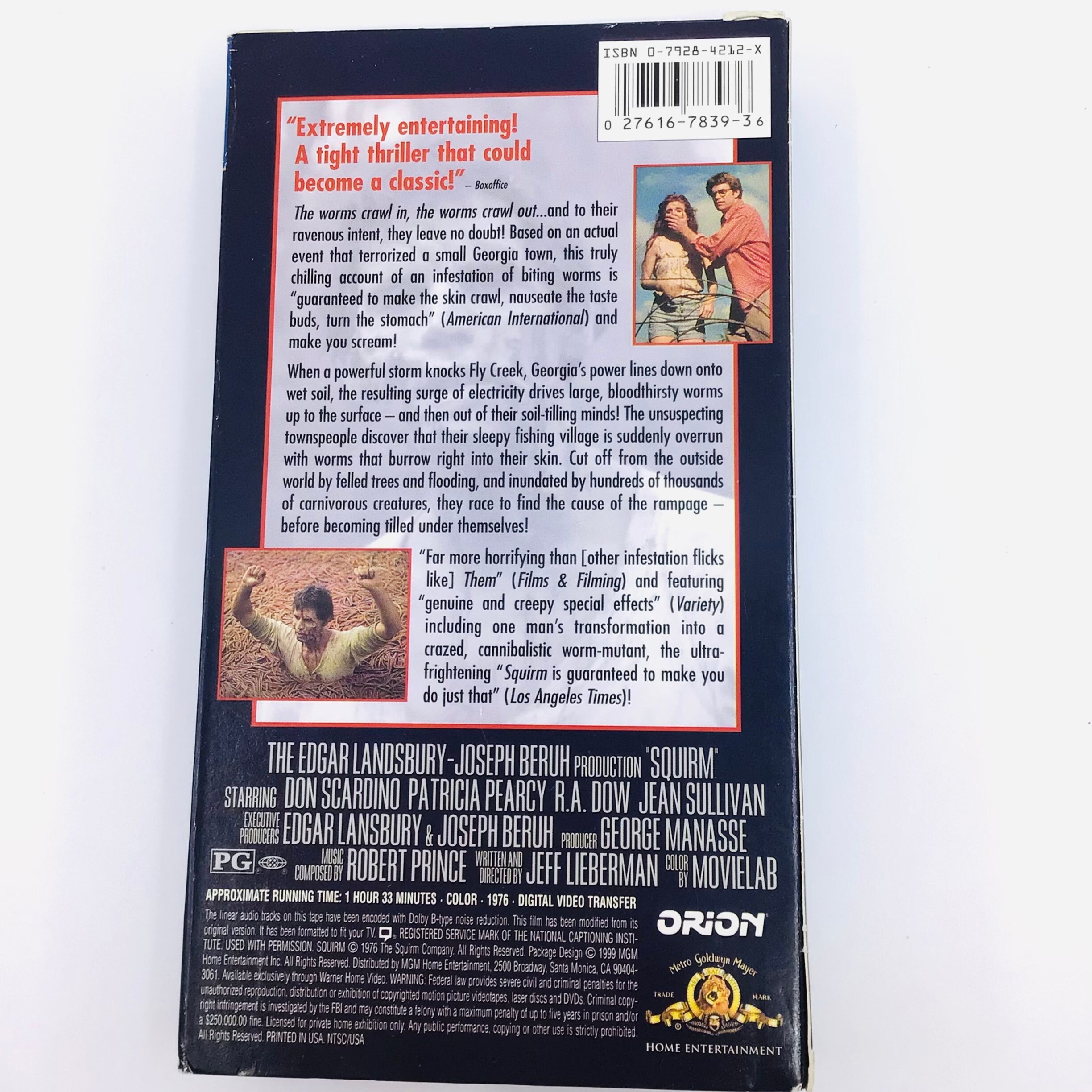 SQUIRM VHS MGM Movie Time Horror | Etsy UK