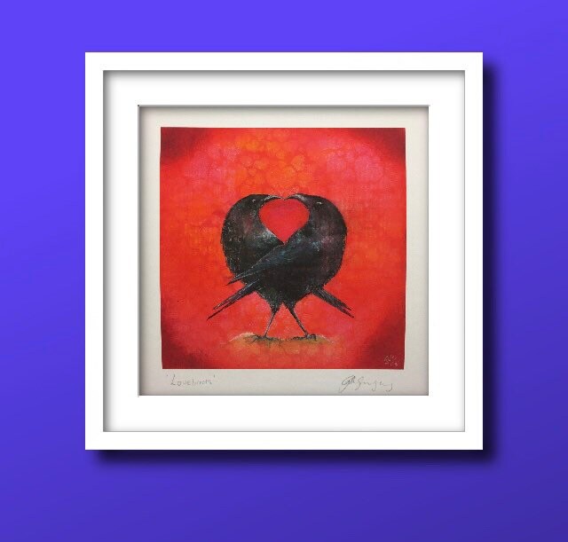 Crows in Love Picture Crow Lovers Art Pagan Witchy Artwork | Etsy