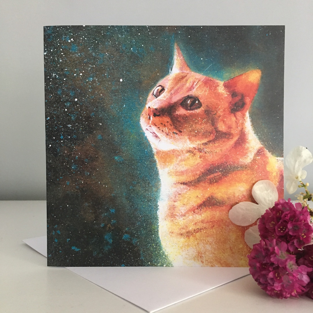 Ginger Cat Card, Kitty Card, Blank Cat Card, Card for Cat Lovers ...