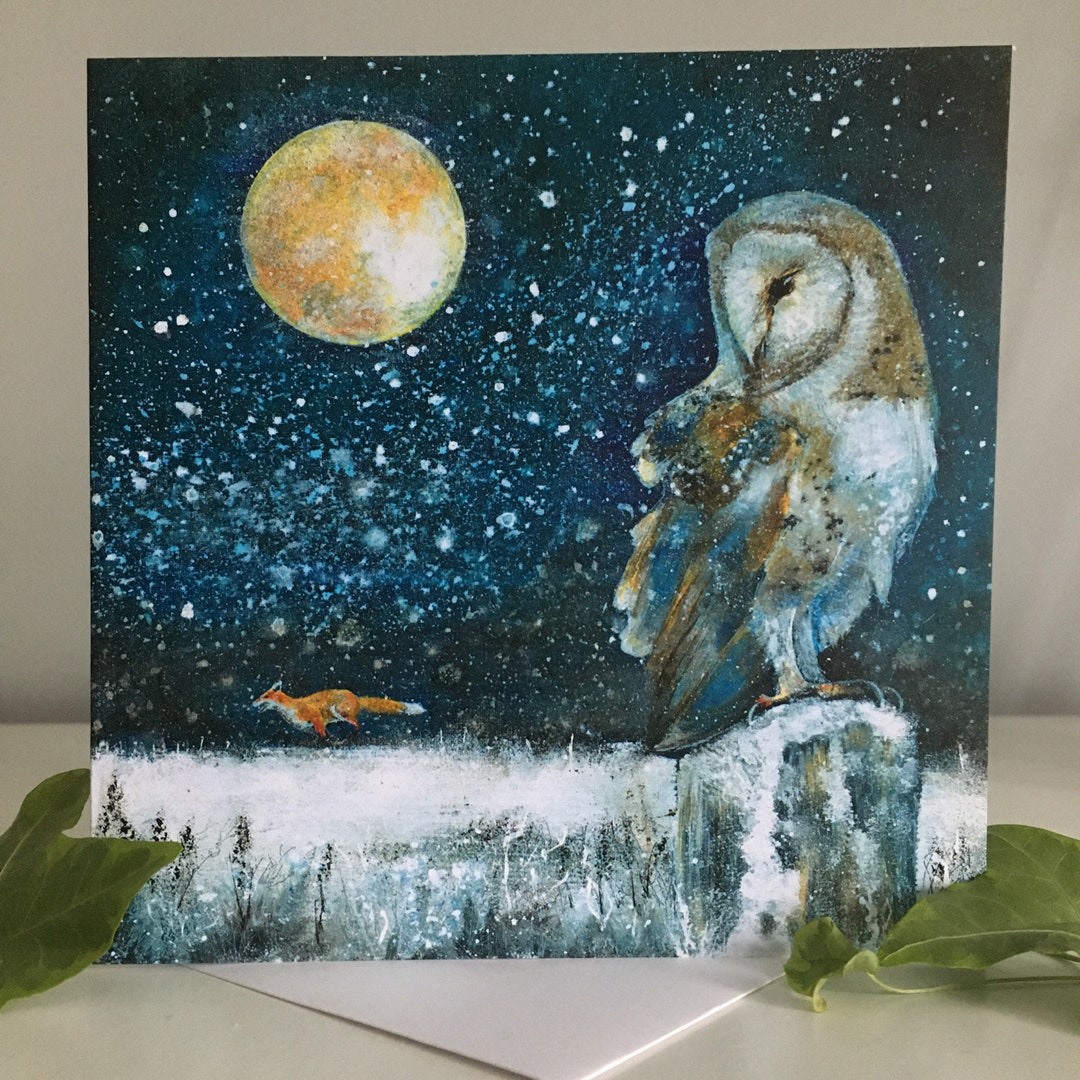 Barn Owl Greetings Card, Blank Owl Card, Card for Bird Lovers, Owl ...