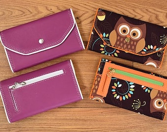 Slim Tri-fold Wallet Pdf Sewing Pattern FABRIC VERSION | Etsy