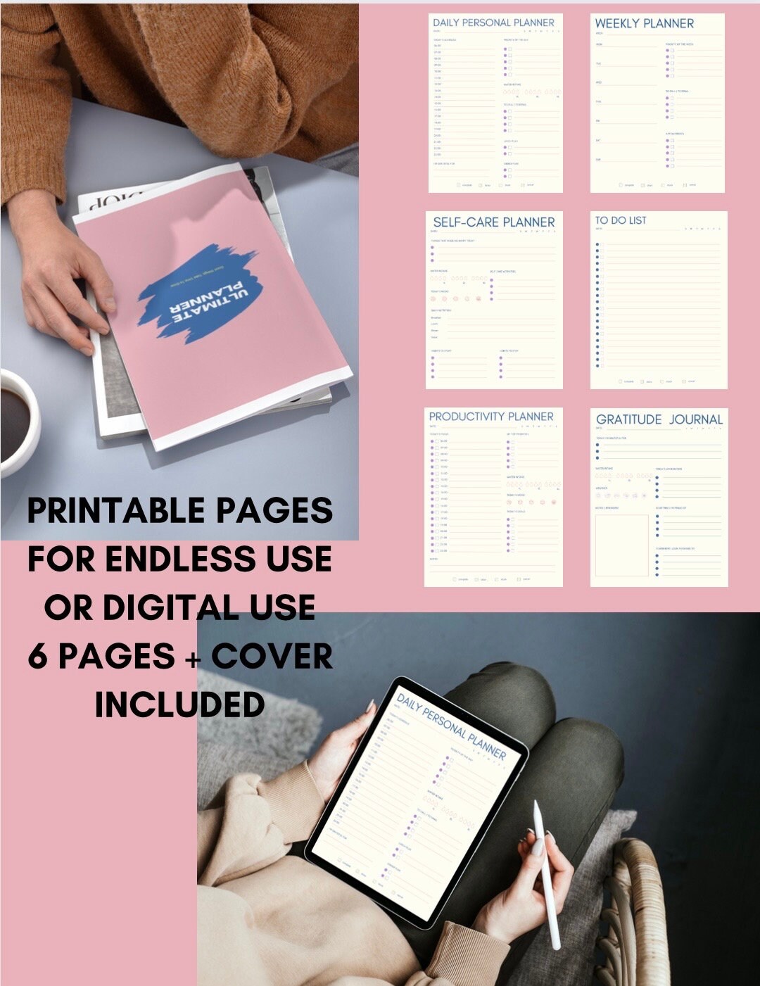 Printable Planner, Resolution Planner, Self Care Planner, Digital ...