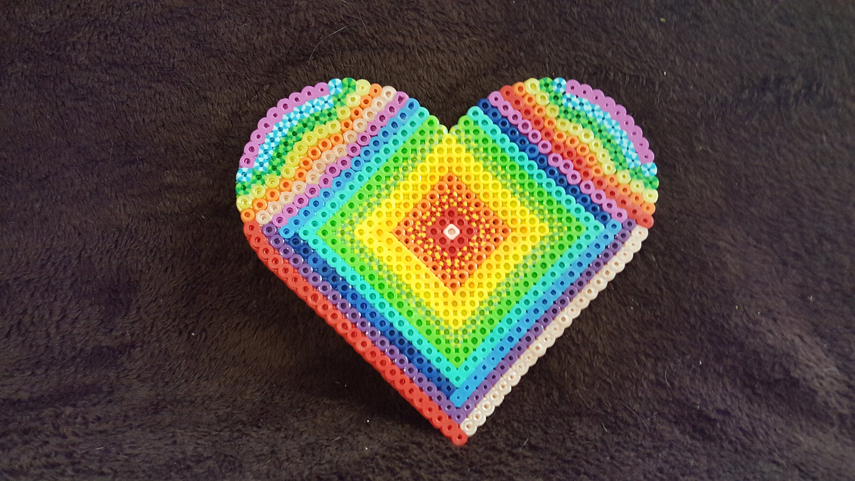 Rainbow and Pink Hearts Melty Bead Designs - Etsy