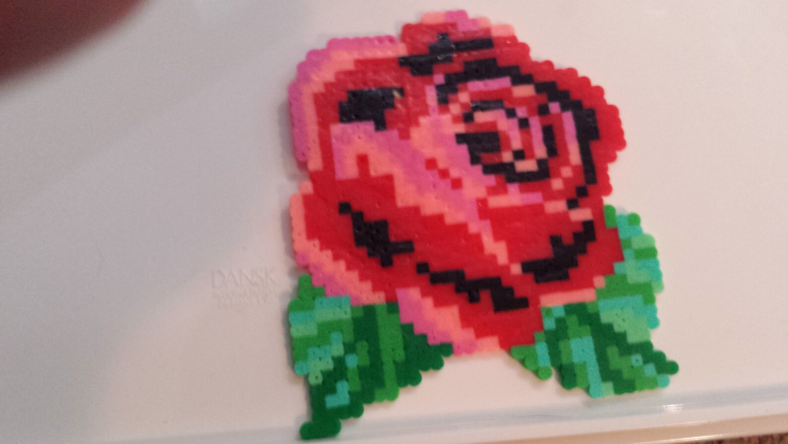 Beautiful Perler Roses made With Mini Perler Beads - Etsy