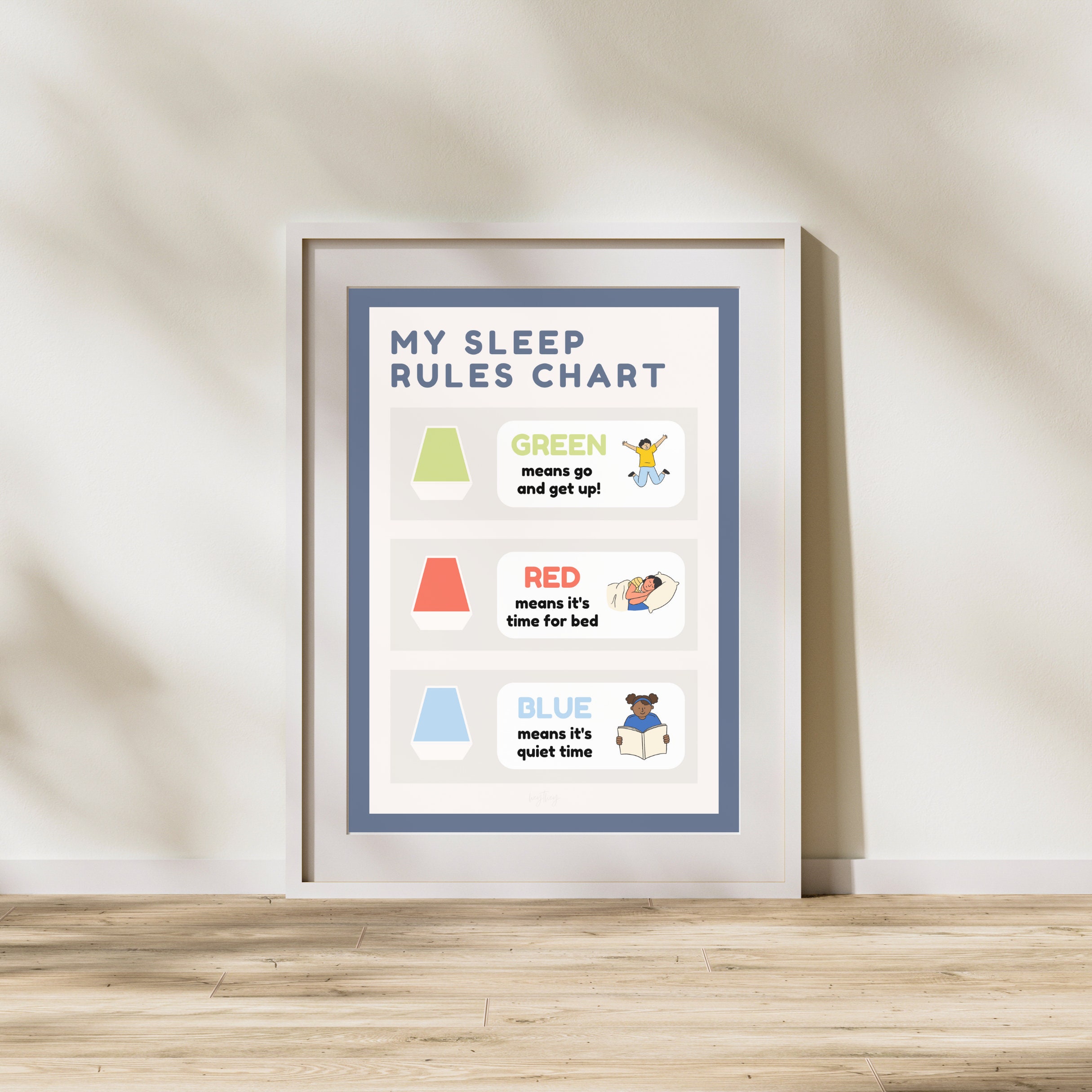 Hatch Rest Sleep Chart, Toddler Sleep Rules Poster, Toddler Sleep Chart ...