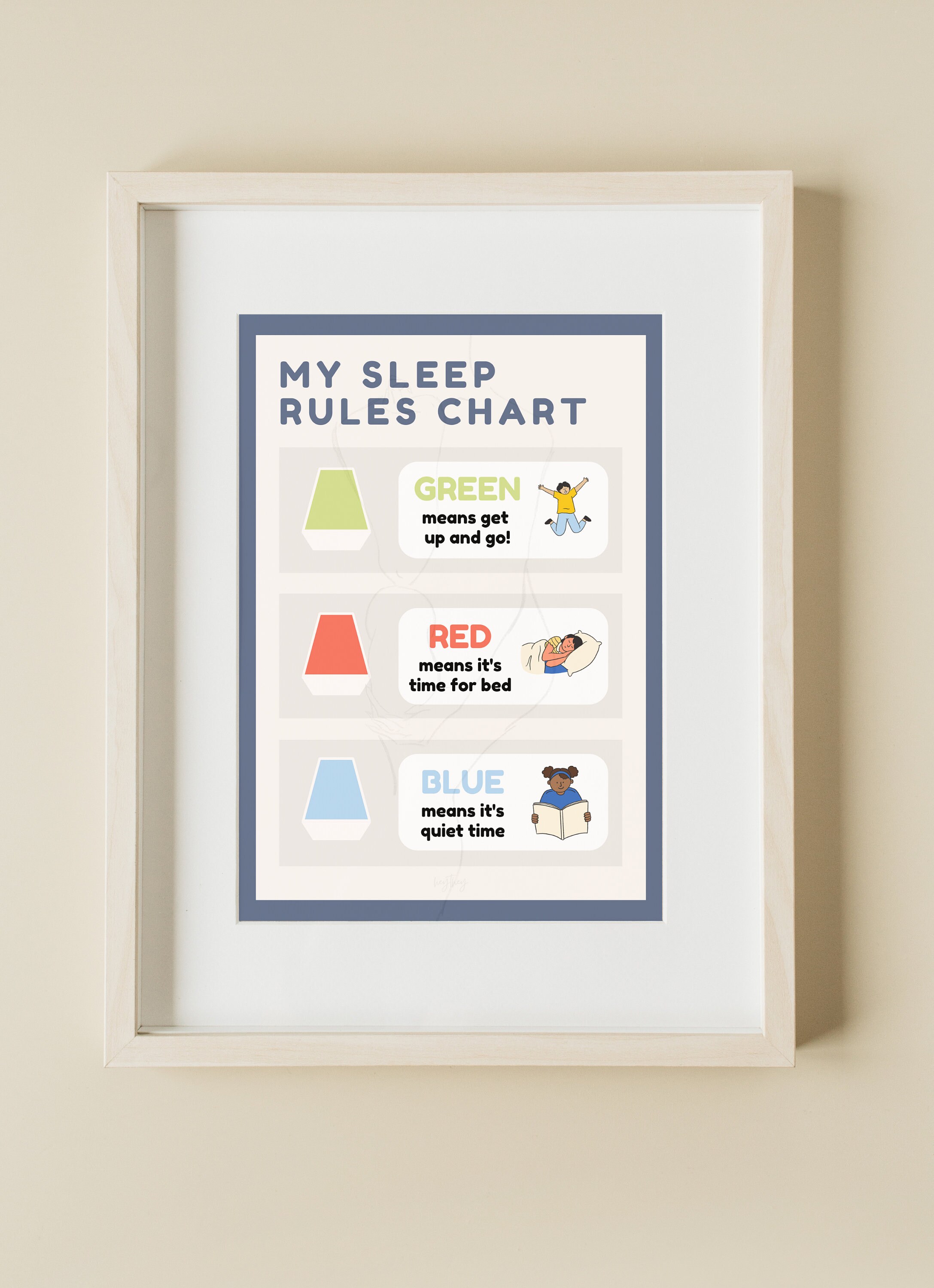 Hatch Rest Sleep Chart, Toddler Sleep Rules Poster, Toddler Sleep Chart ...