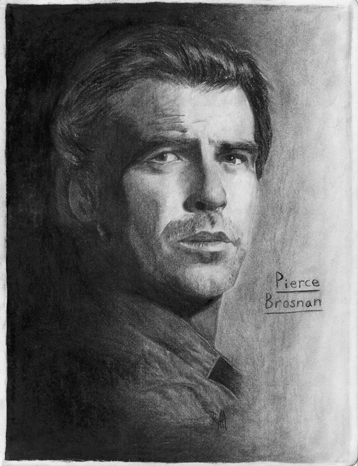 Pierce Brosnan Portrait - Etsy