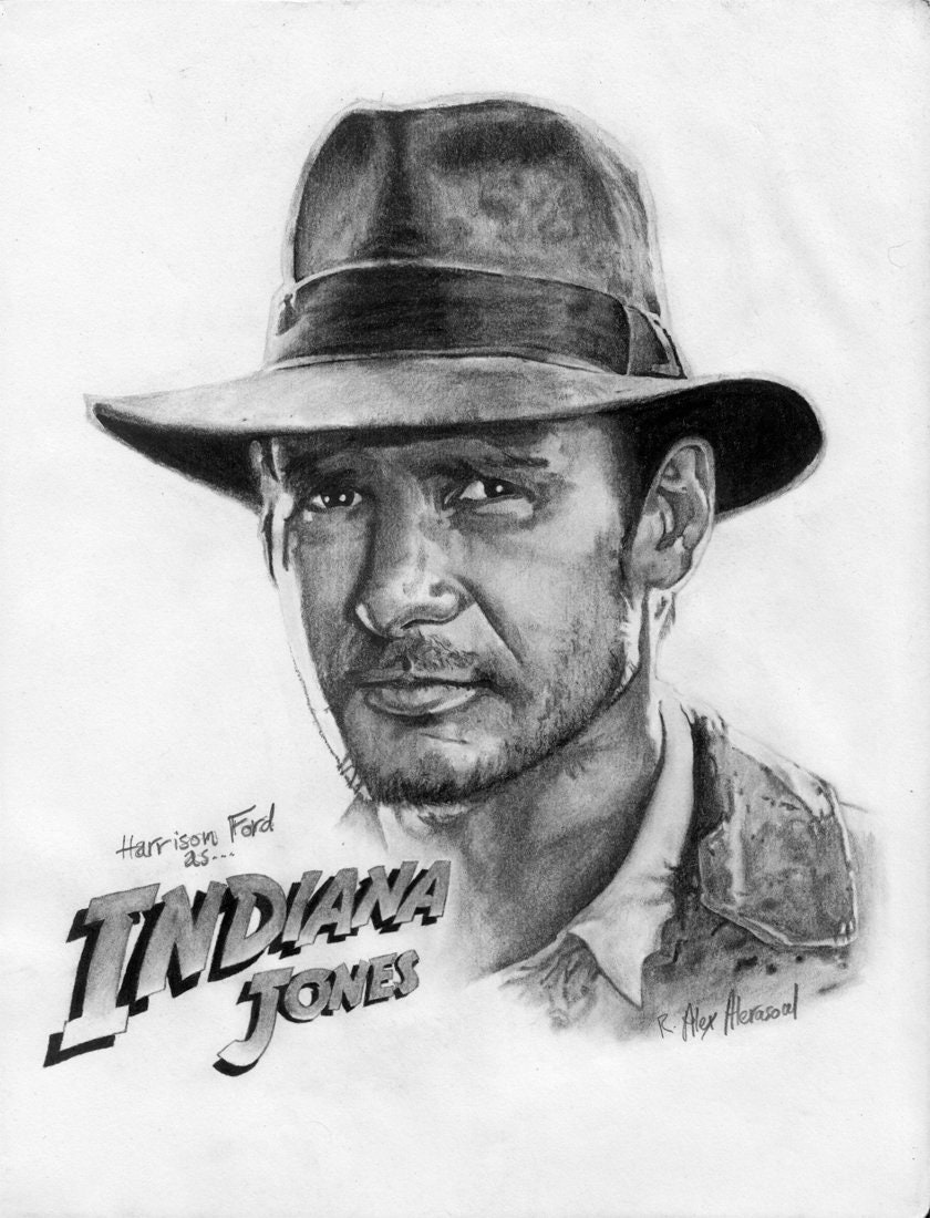 Indiana Jones Portrait - Etsy