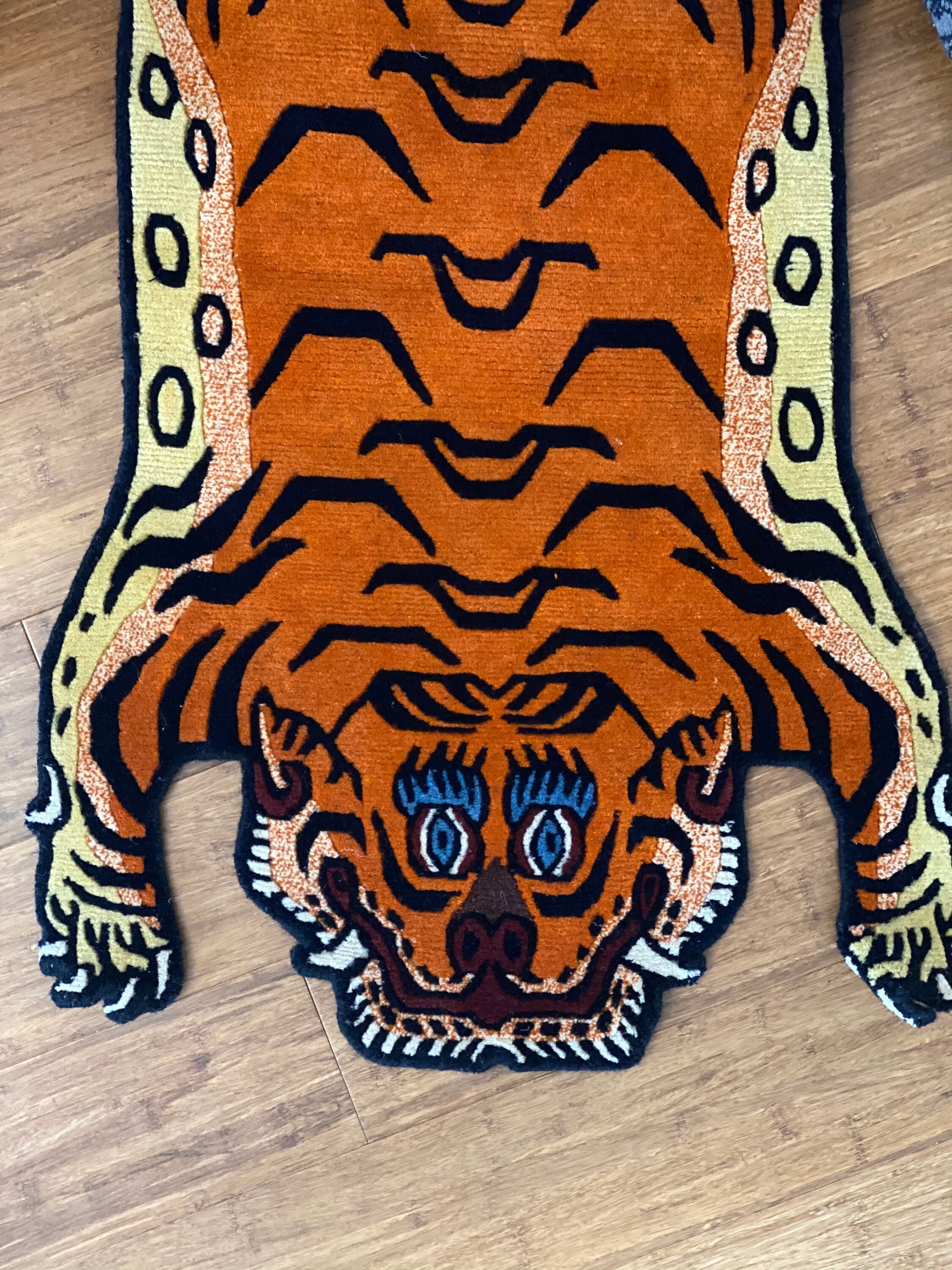 Tibetan Tiger Wool Rug 2x3 | Etsy