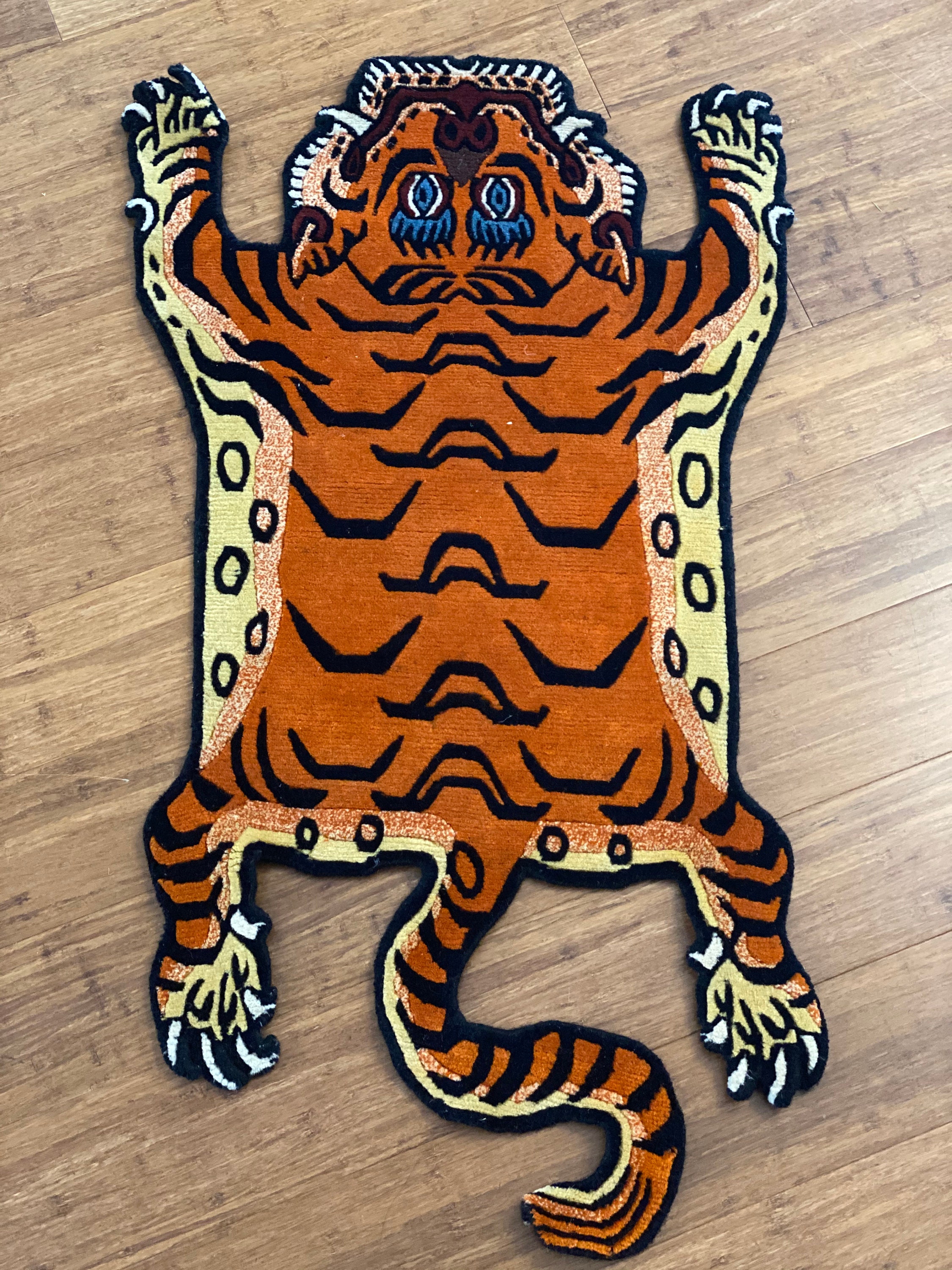 Tibetan Tiger Wool Rug 2x3 | Etsy