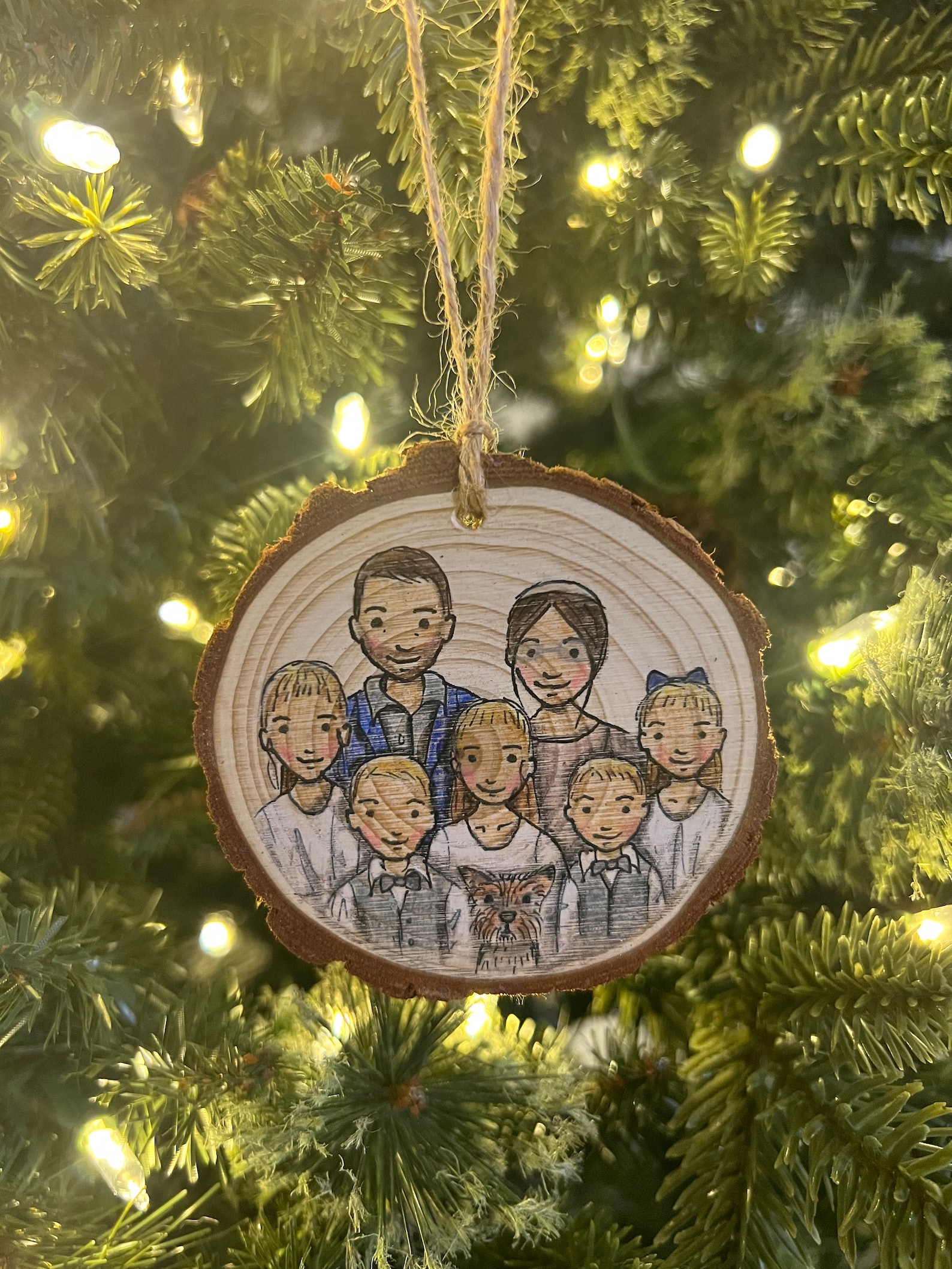 Custom Ornaments, Personalized Ornament Gift, Painted Ornaments, Custom Family Ornament, Wood ...