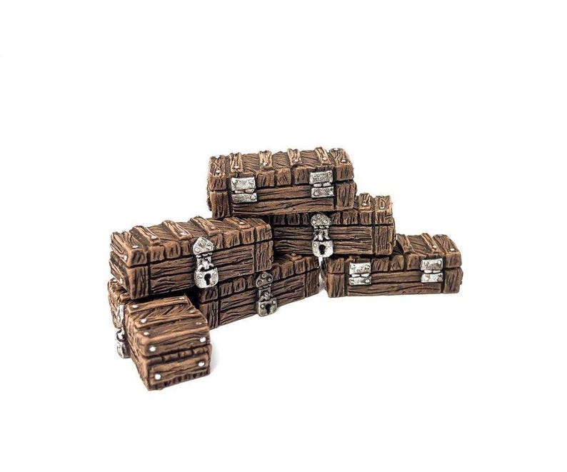 Tiny-furniture #137-3 -wooden Chests #2. - UNPAINTED - Etsy