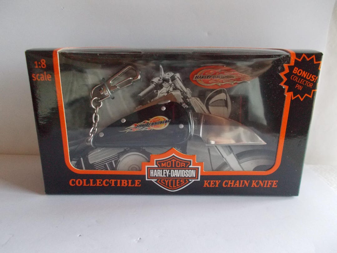Harley Davidson~folding~key Chain~pocket Knife~set~w/pin~2000 ...