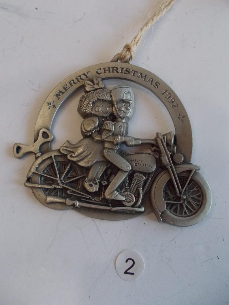 Harley Davidson~ornaments~pewter~1991~1992~1994~christmas Tree~santa ...