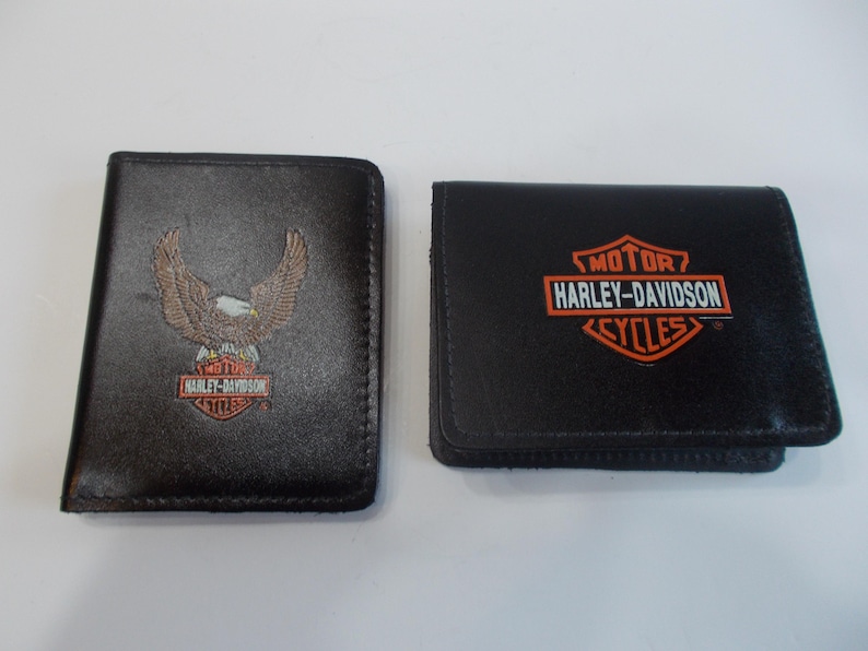 Genuine~harley Davidson Leather Wallet~80's~old Stock~bi Fold~wallet ...