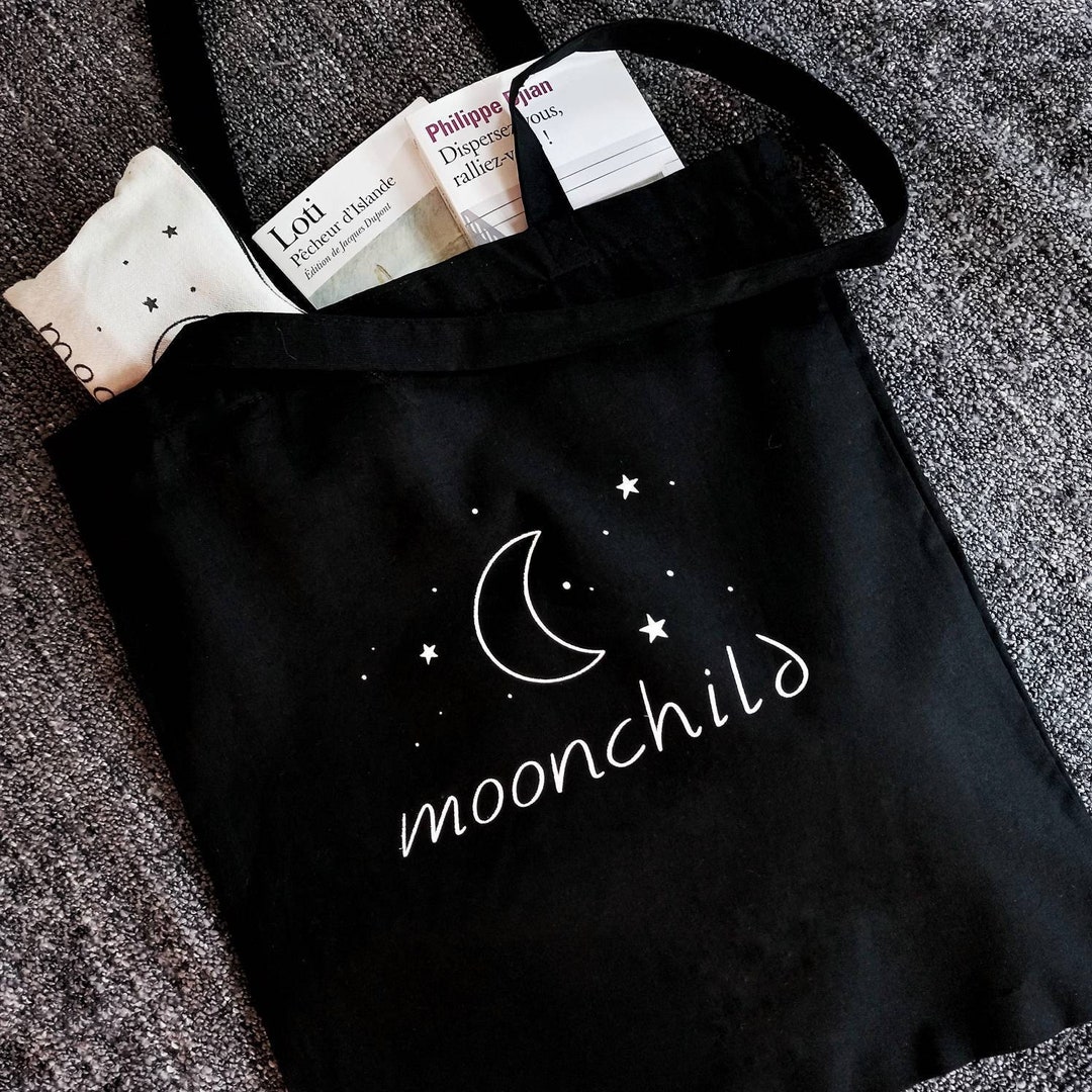 Tote Bag Moonchild and Sticker Pack, Eco Bag, Aesthetic, Korea Fashion, Kpop - Etsy