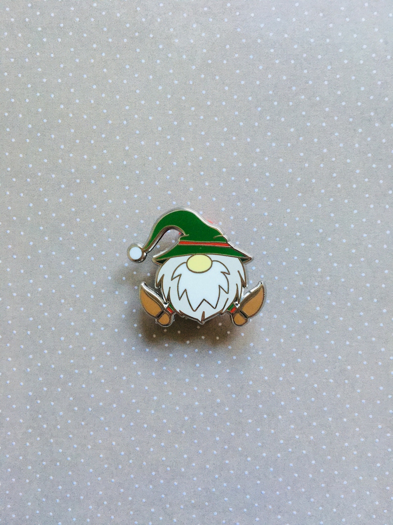 Christmas Gnome Enamel Pin Winter Yule Lapel Badge - Etsy